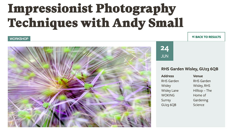 Impressionist photography workshop | Andy Small